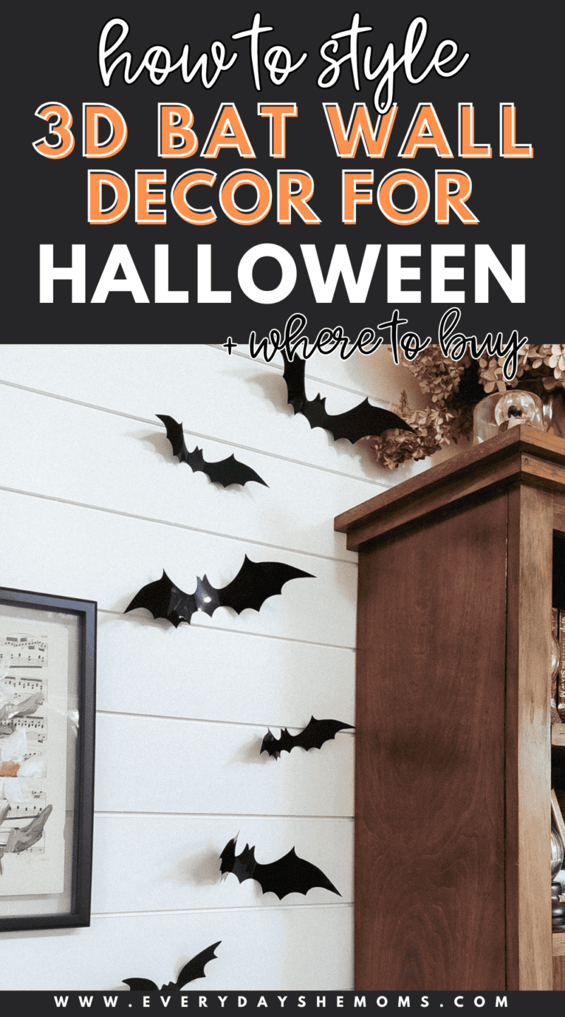 How to Style Your 3D Bat Wall Decor for Halloween - Everyday She Moms